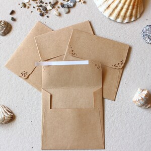 25 Small Square Envelopes - Brown Kraft Envelopes for Save the Dates ...