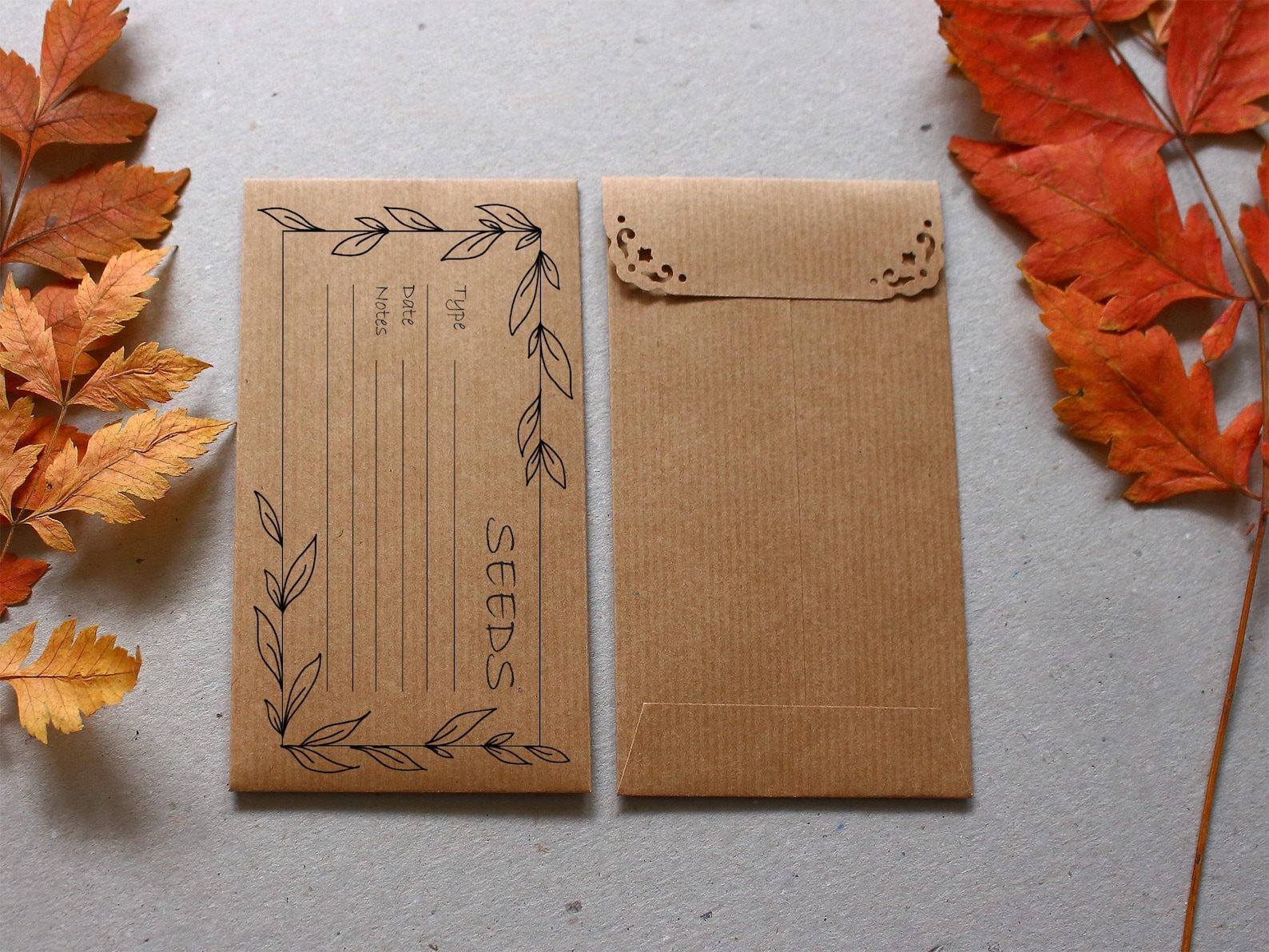 25 Brown Kraft Envelopes, Size 3x5.5" Eco-friendly Recycled Seed ...