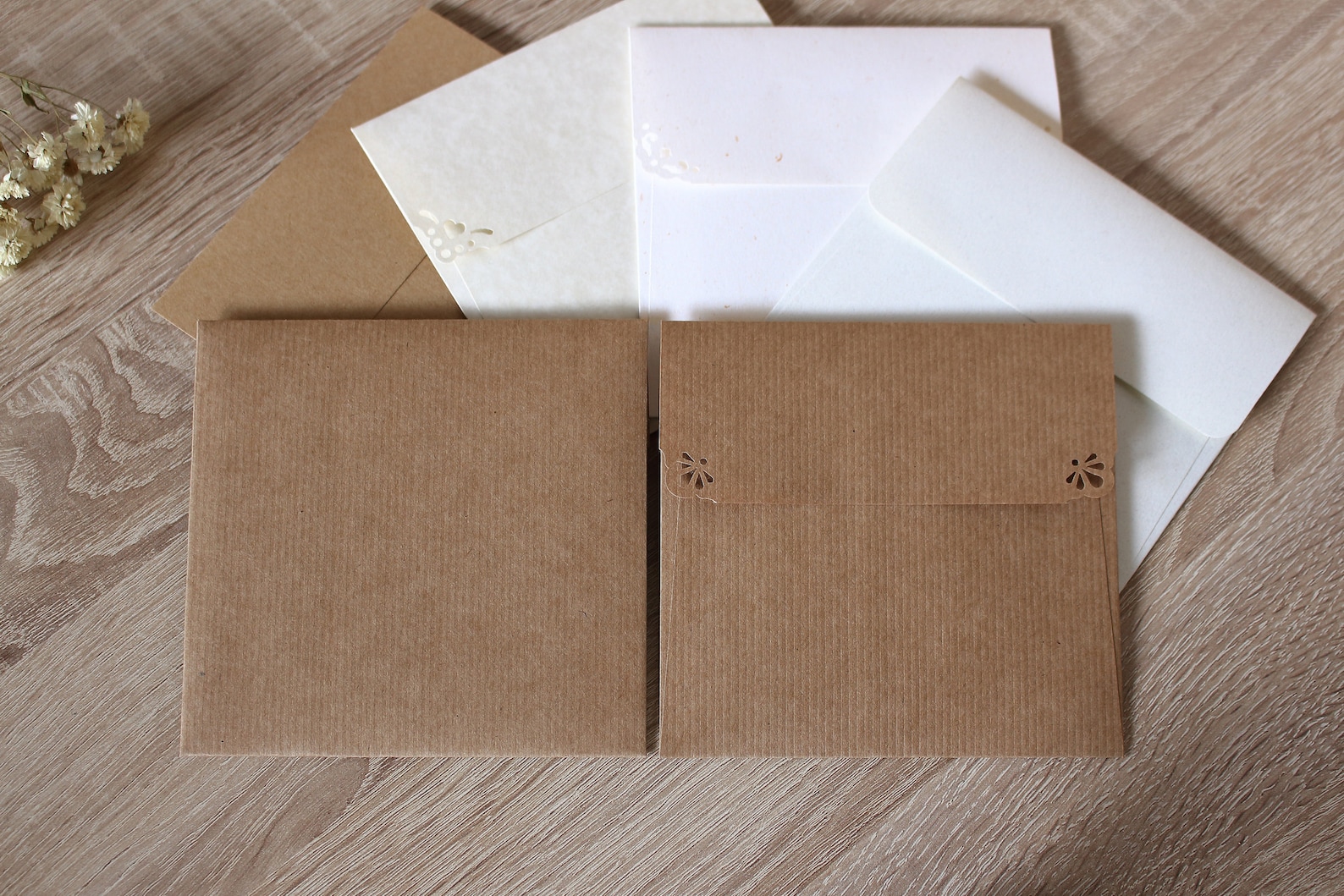 100 Square Envelopes 5x5 6x6 Recycled Paper Envelopes for Wedding ...