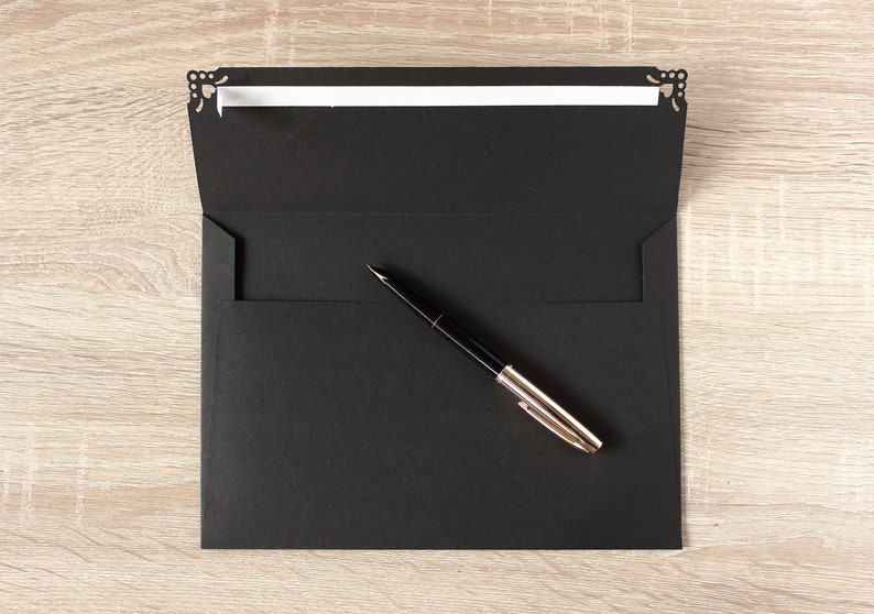 25 Black Envelopes C5 6x9 Large Mailing Envelopes Fit A5 - Etsy Ireland