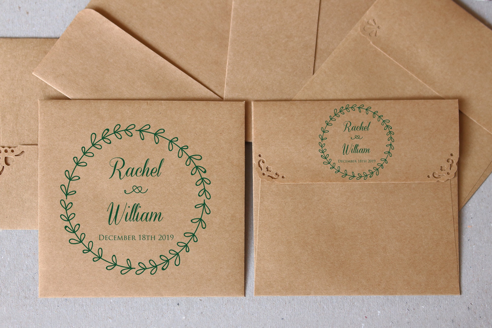 Custom Printed Envelopes - 50 Square Envelopes 5x5 6x6 Photo Album CD ...