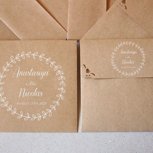 Custom Printed Envelopes - 50 Square Envelopes 5x5 6x6 Photo Album CD ...