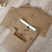25 Small Square Envelopes, Brown Ribbed Kraft Envelopes for Save the ...