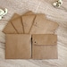 25 Small Square Envelopes, Brown Ribbed Kraft Envelopes for Save the ...
