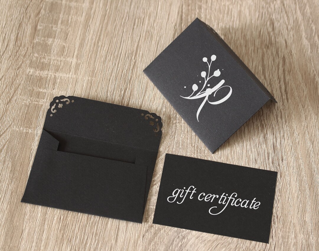 Mini Black Cards & Envelopes, 50 Black and Gold Cards, Thank You Cards ...