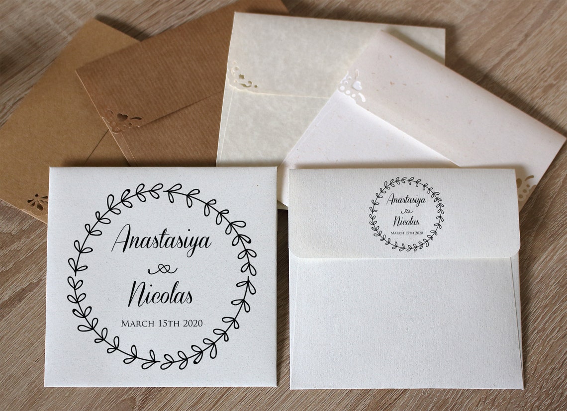 25 Custom Printed Envelopes 5x5 Square Envelopes Photo - Etsy