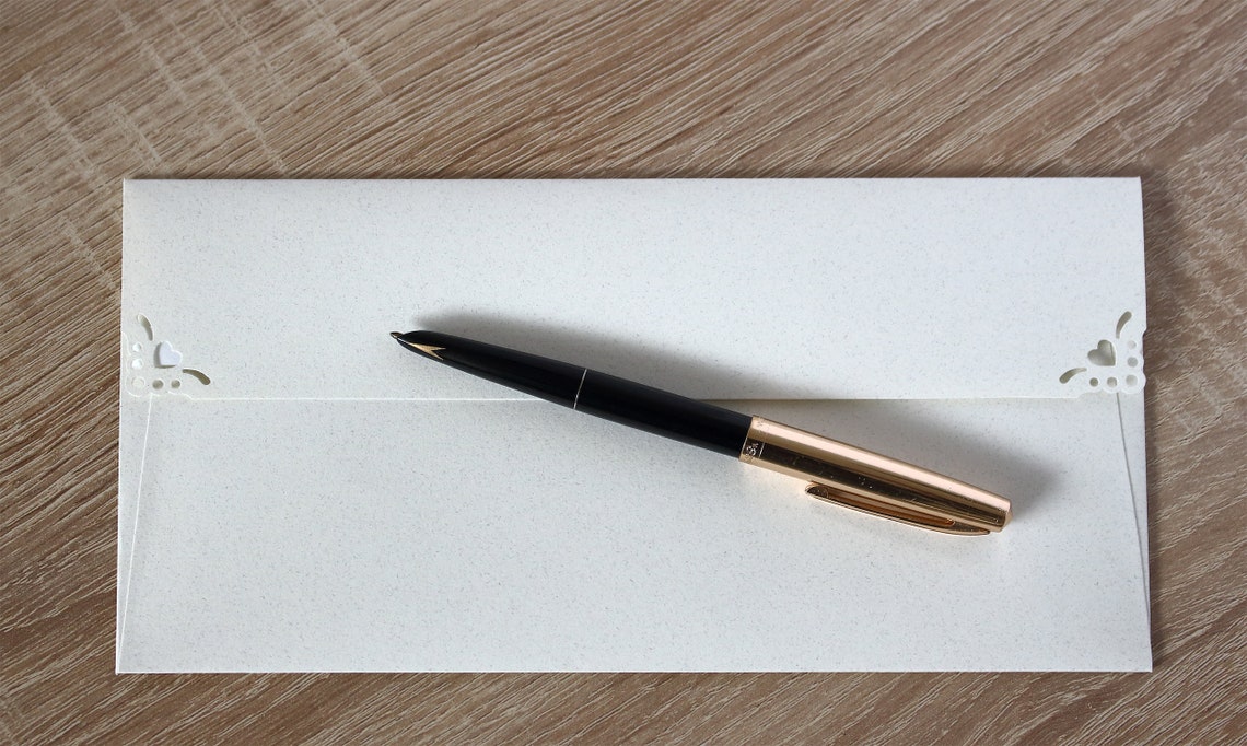 25 DL Envelopes 110 X 220mm Natural White Chalk Color Eco Friendly ...