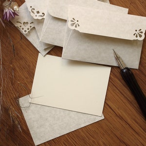 25 Mini Envelopes With Blank Cards - Parchment Natural Paper - Wedding ...