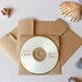 50 Personalized CD Sleeves Rustic Wedding Favor Envelopes Square Brown ...