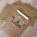 25 Small Square Envelopes, Brown Ribbed Kraft Envelopes for Save the ...