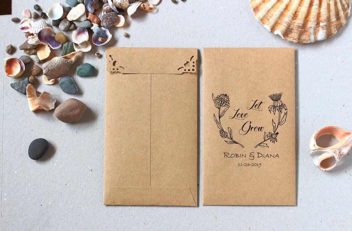 25 Custom Printed Seed Packets Brown Kraft Envelopes - Etsy Sweden