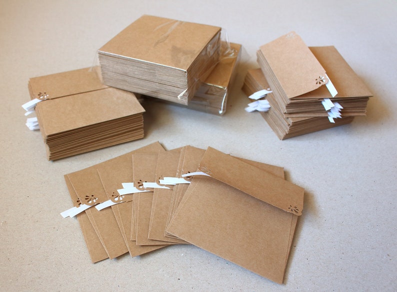50 CD Envelopes - Custom Printed Kraft CD Sleeves - 5x5 6x6 Square ...