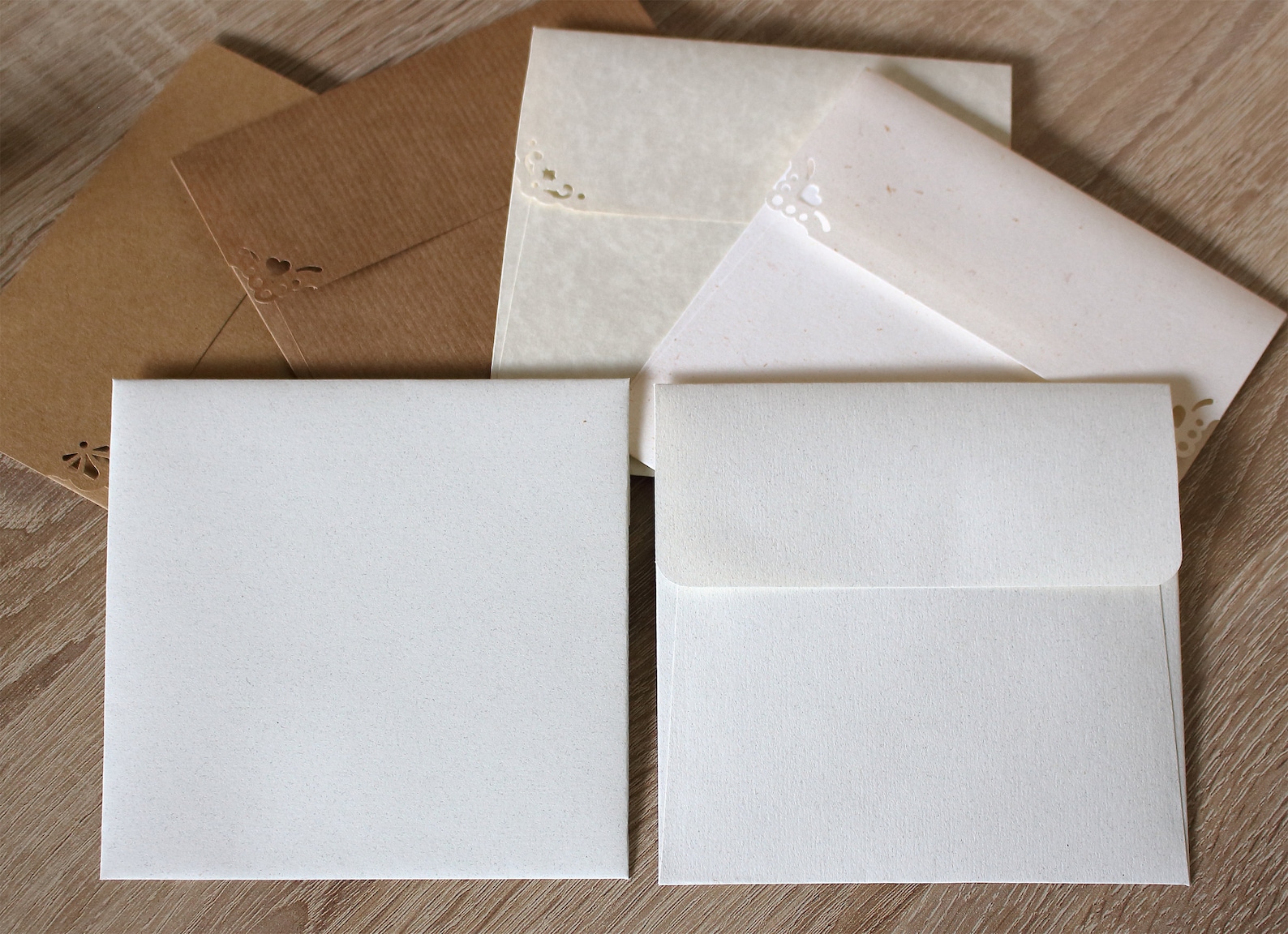 100 Square Envelopes 5x5 6x6 Recycled Paper Envelopes for Wedding ...