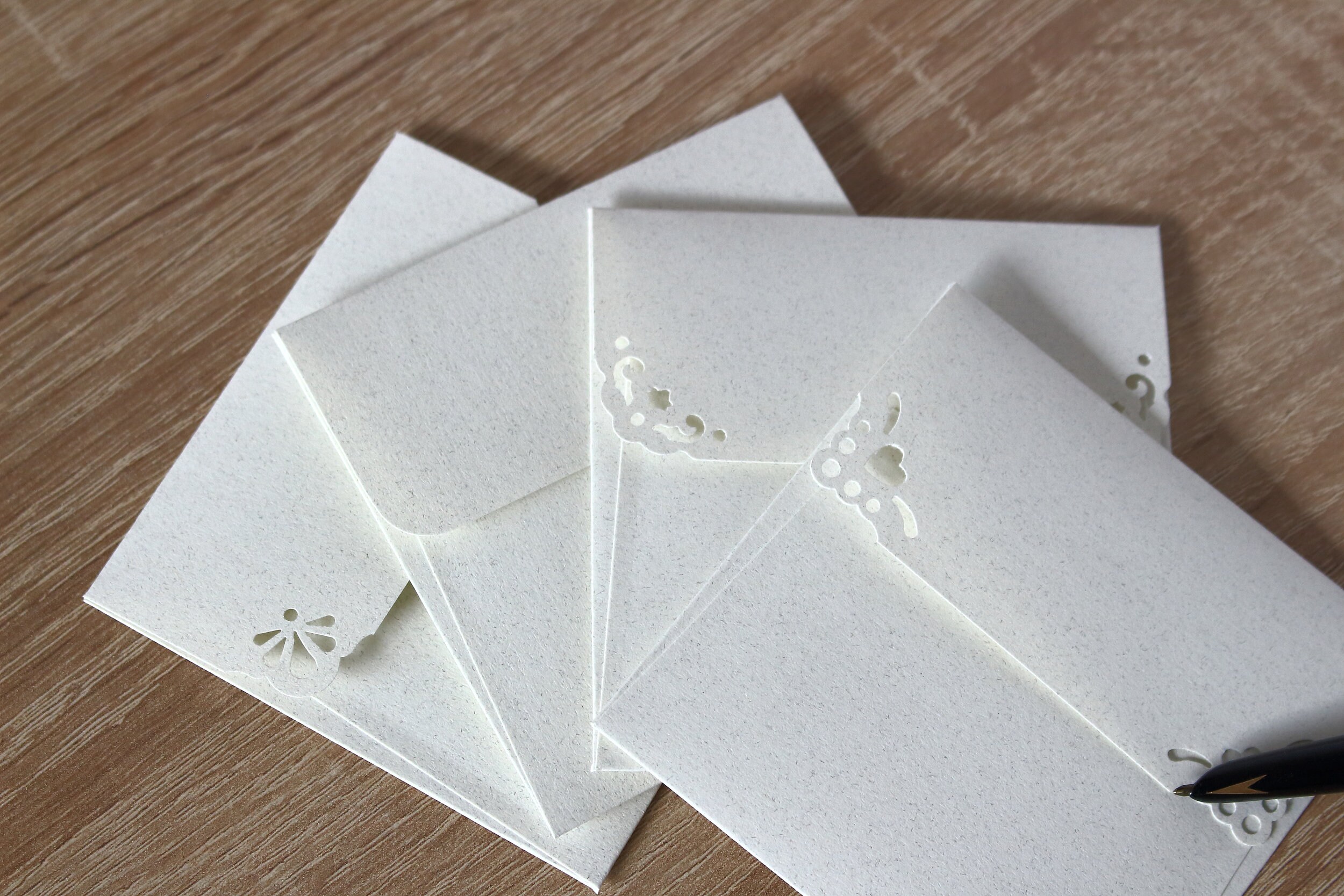 25 Square Envelopes 5x5 6x6" 125-155mm Natural White Eco Friendly ...