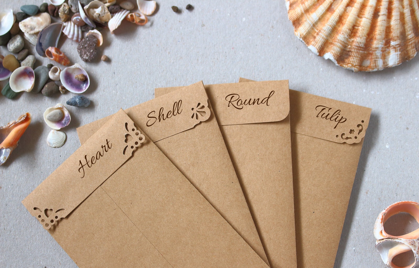 25 Custom Printed Seed Packets - Brown Kraft Envelopes Personalized ...