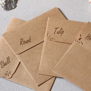 25 Small Square Envelopes - Brown Kraft Envelopes for Save the Dates ...