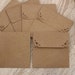 25 Small Square Envelopes, Brown Ribbed Kraft Envelopes for Save the ...