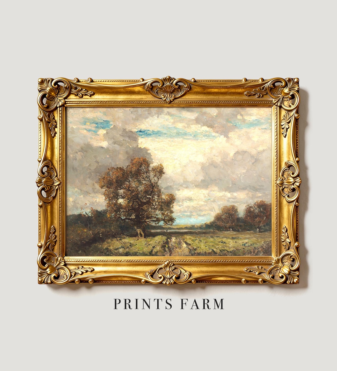 Country Landscape Painting, Vintage Home Decor, Mailed Print / P19 - Etsy