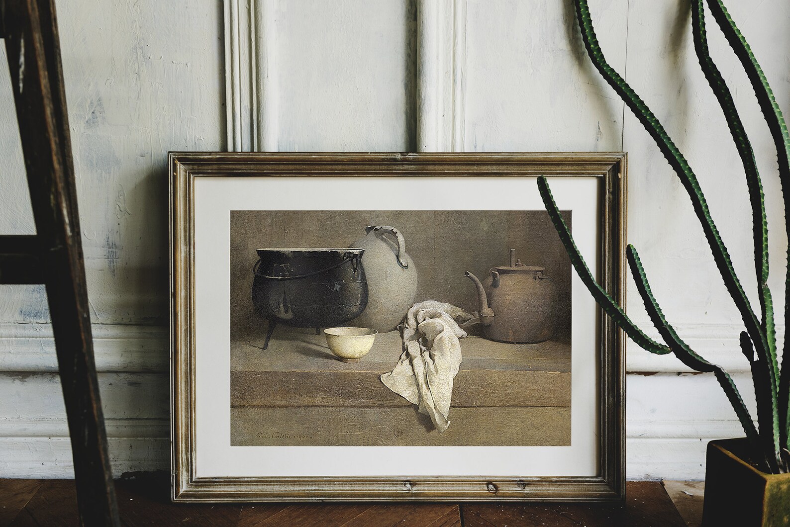 Still Life Painting Pot Still Life Vintage Kitchen Print - Etsy