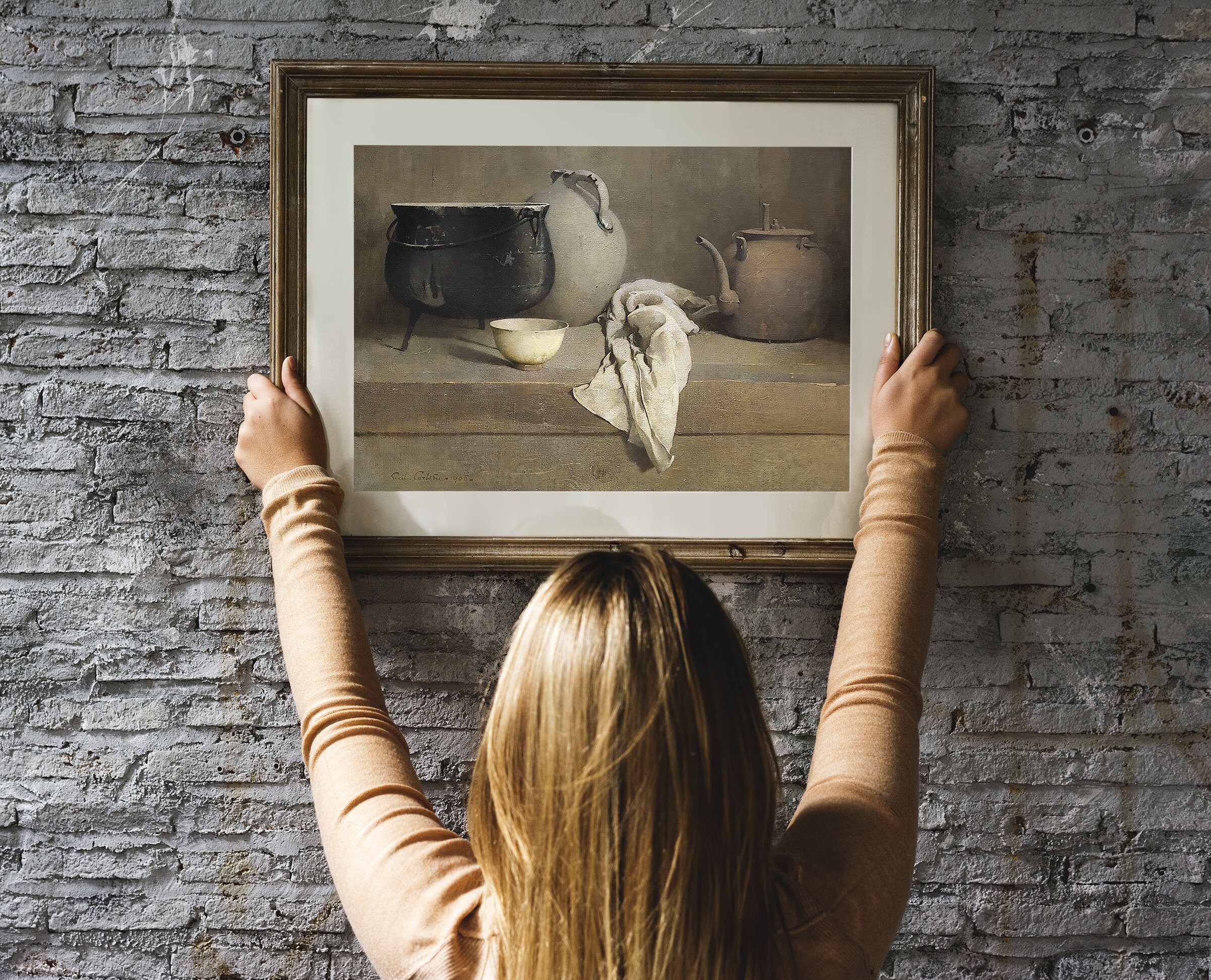 Still Life Painting Pot Still Life Vintage Kitchen Print - Etsy