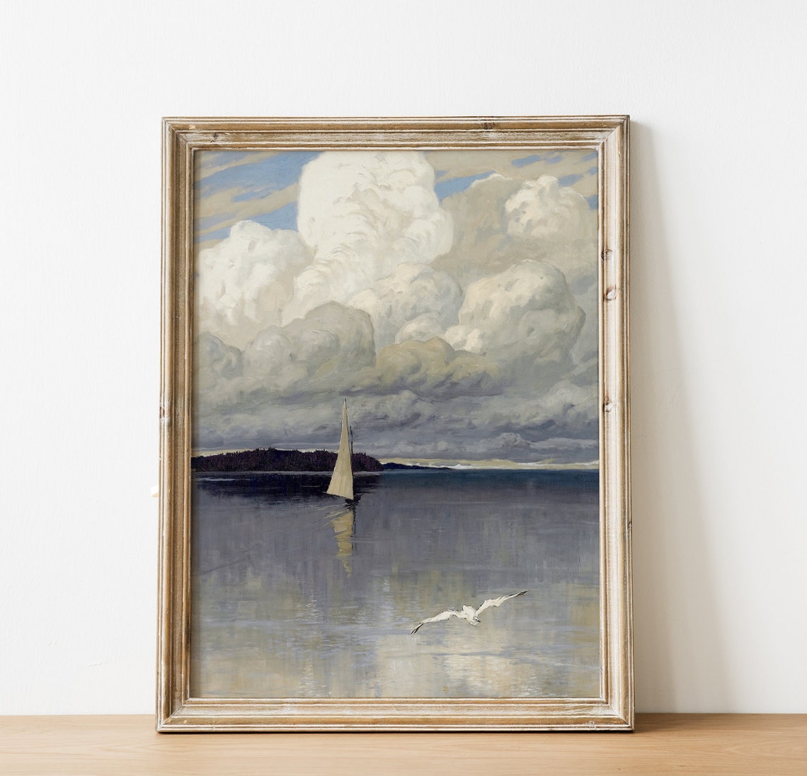 Sailboat Painting Seascape Painting Landscape Print Coastal - Etsy