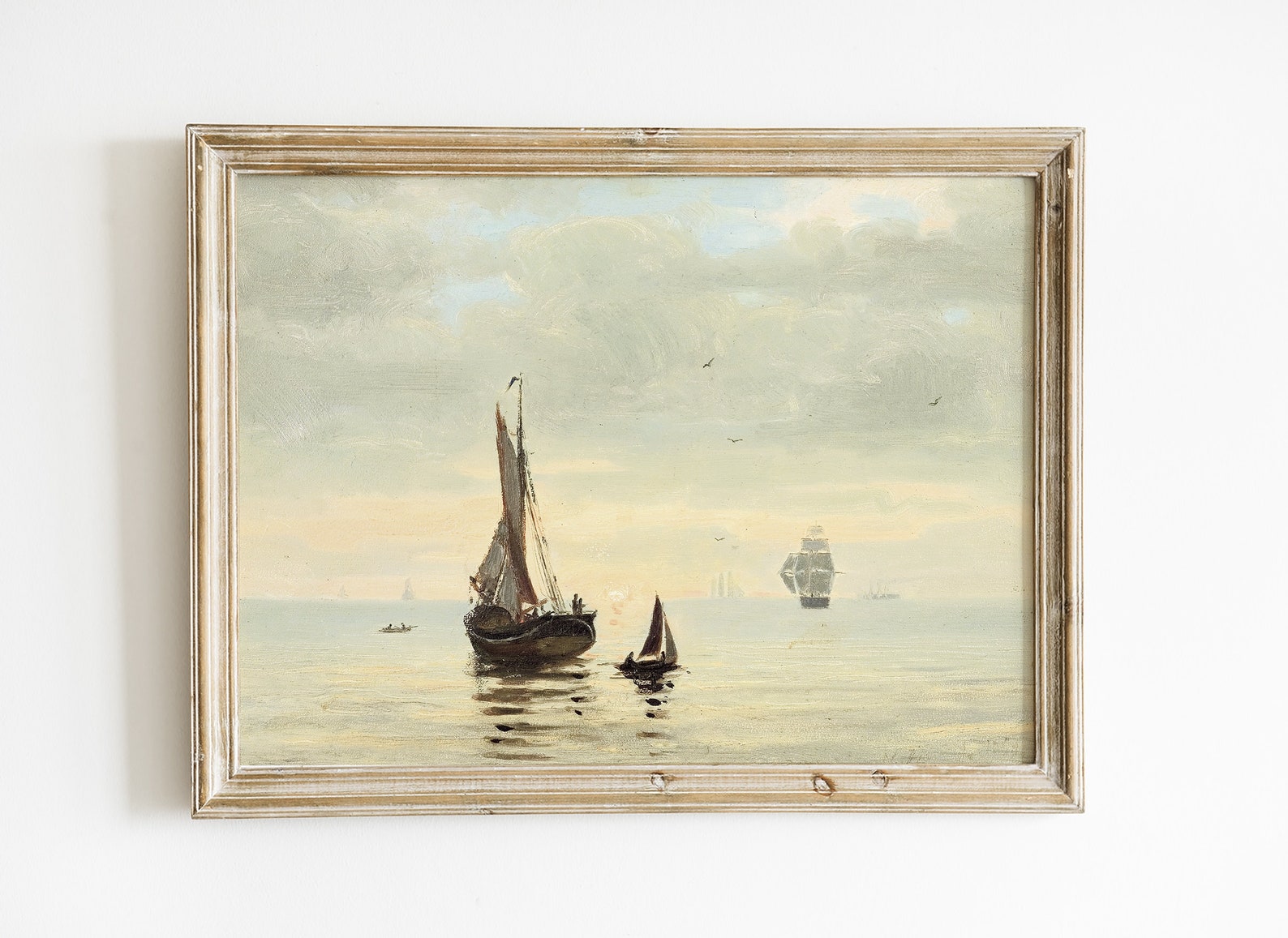 Coastal Painting Sailing Boat Print Seascape Painting - Etsy