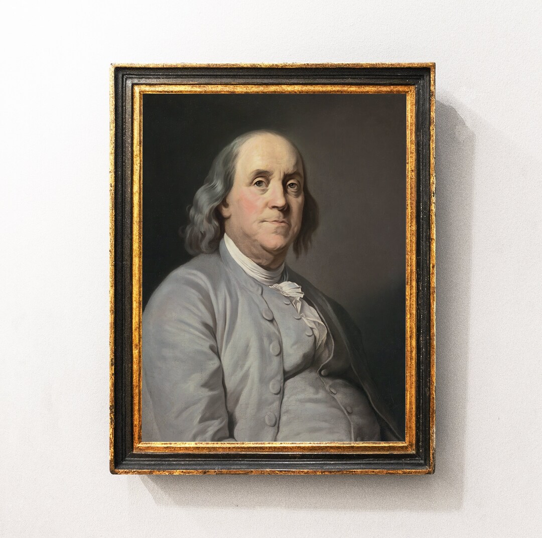 Benjamin Franklin Portrait President Portrait American - Etsy