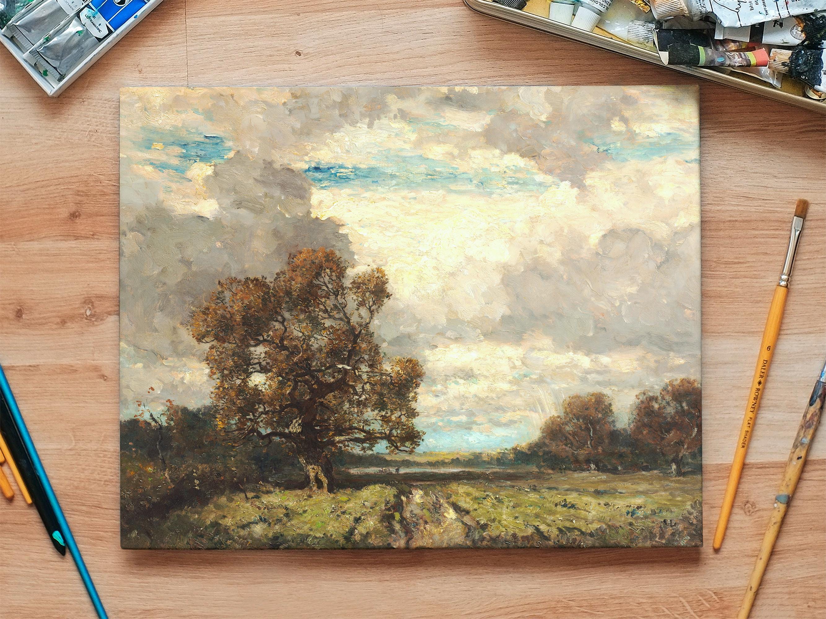 Country Landscape Painting, Vintage Home Decor, Mailed Print / P19 - Etsy