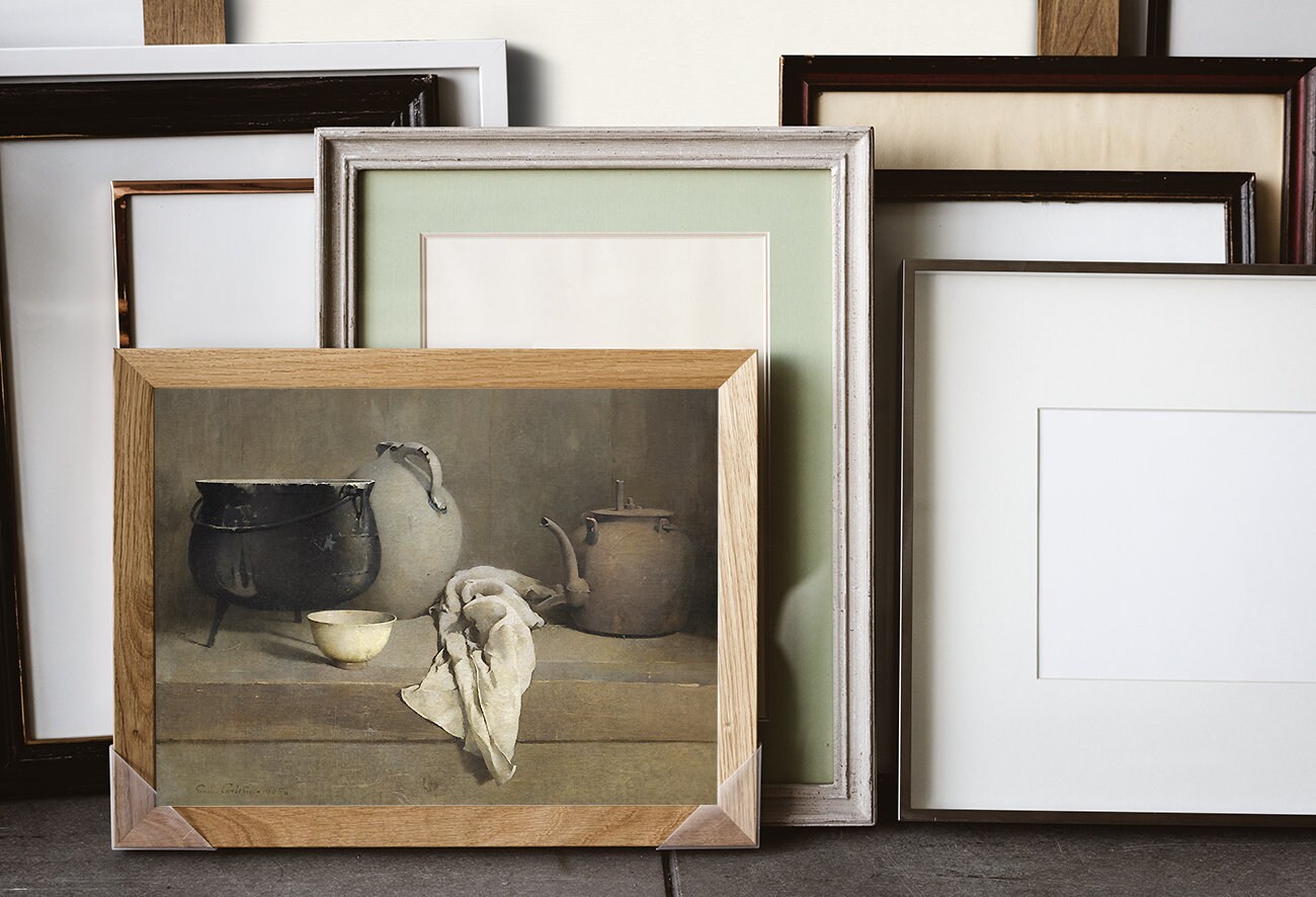 Still Life Painting Pot Still Life Vintage Kitchen Print - Etsy