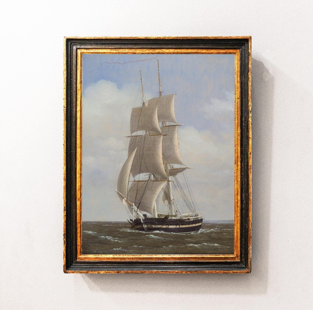 Sailing Ship Print, Seascape Painting, Fine Nautical Ar, Coastal Print ...