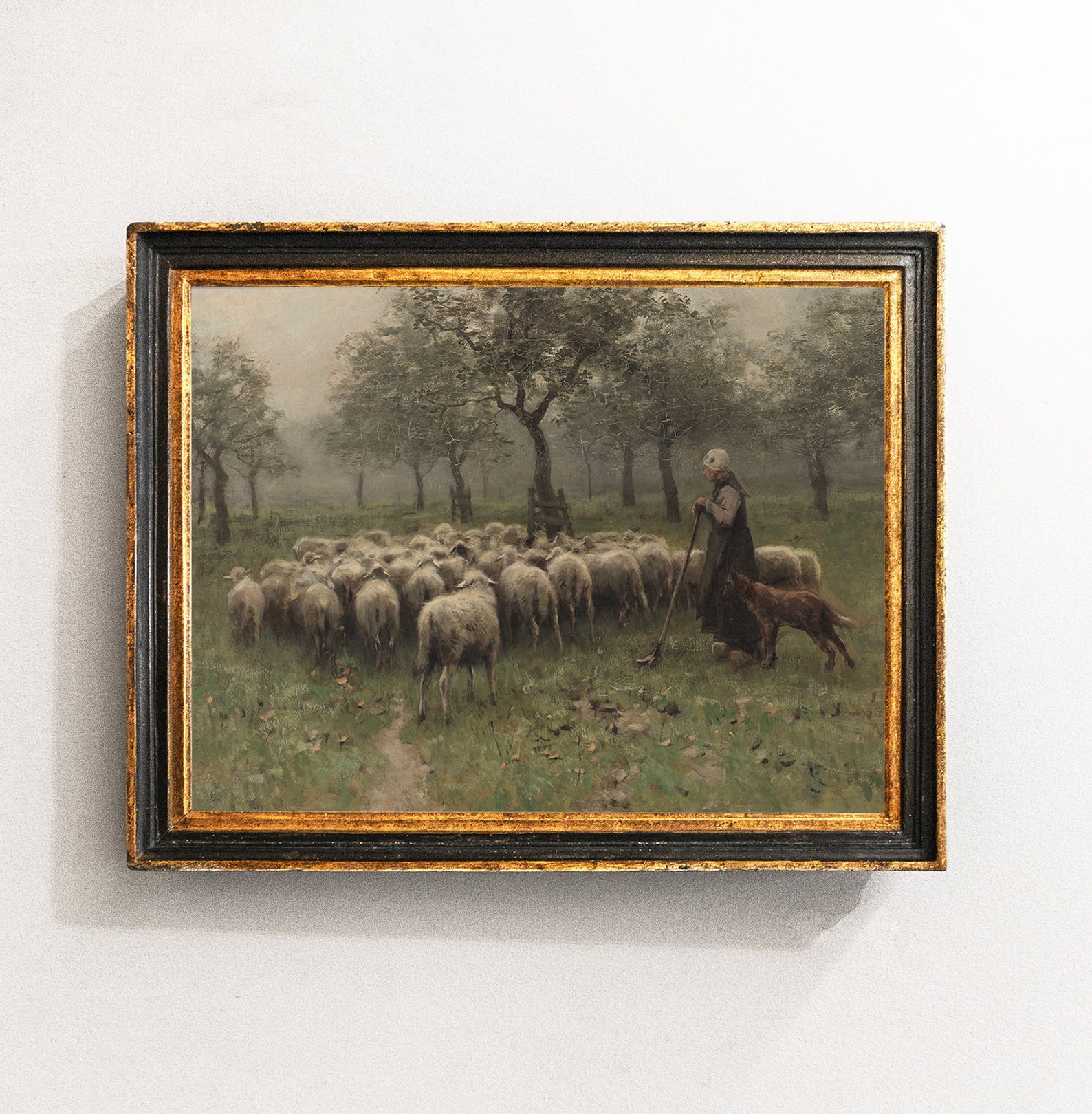 Sheep Painting Landscape Painting Sheep Meadow Farmhouse | Etsy