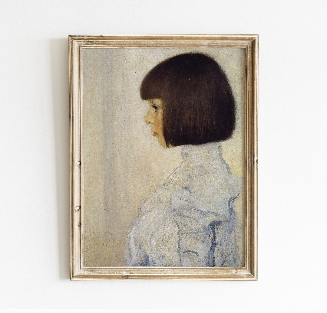 Girl Portrait, Painting of Girl, Vintage Portrait, Nursery Decor ...