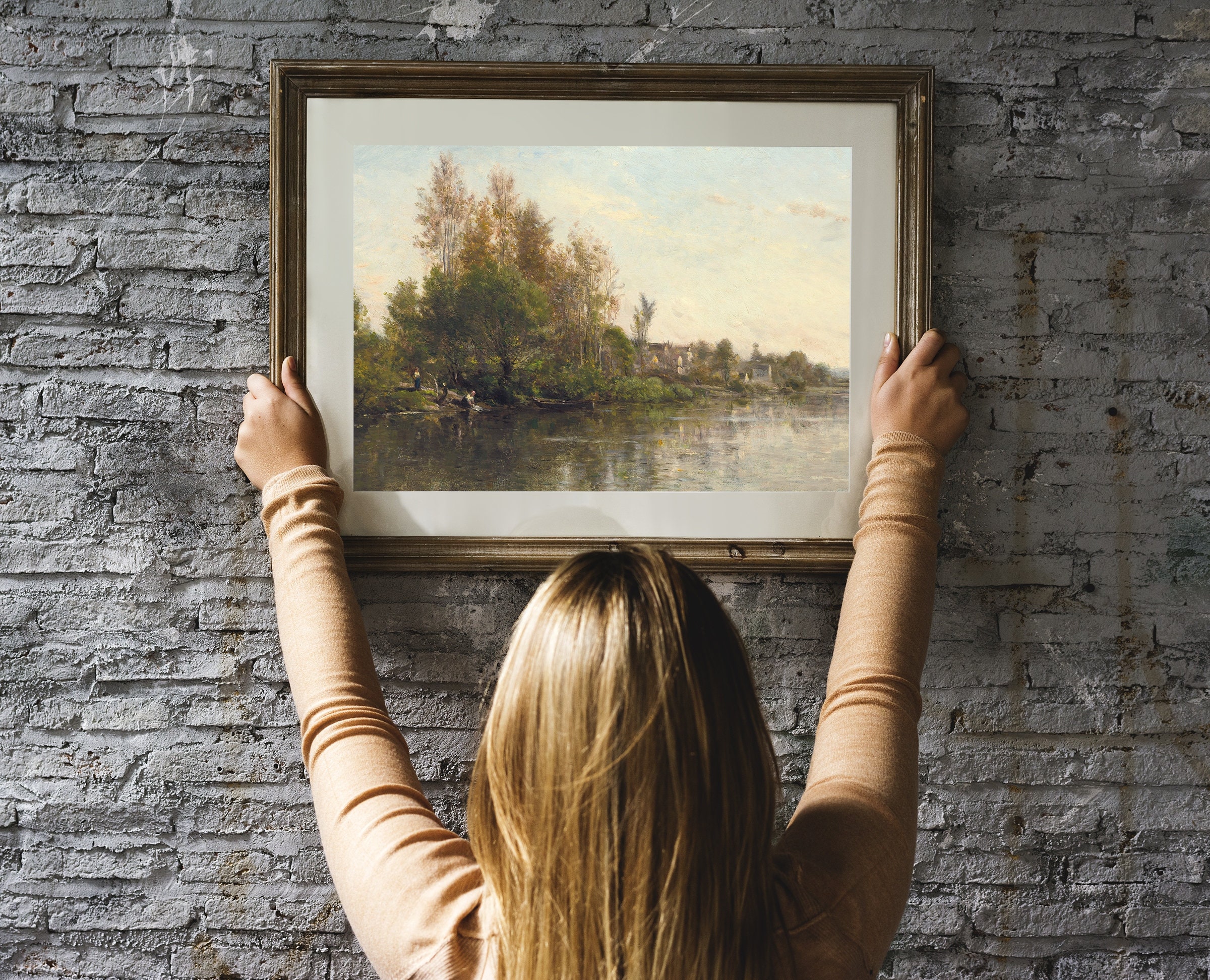 River Landscape Country Landscape Riverscape Painting - Etsy