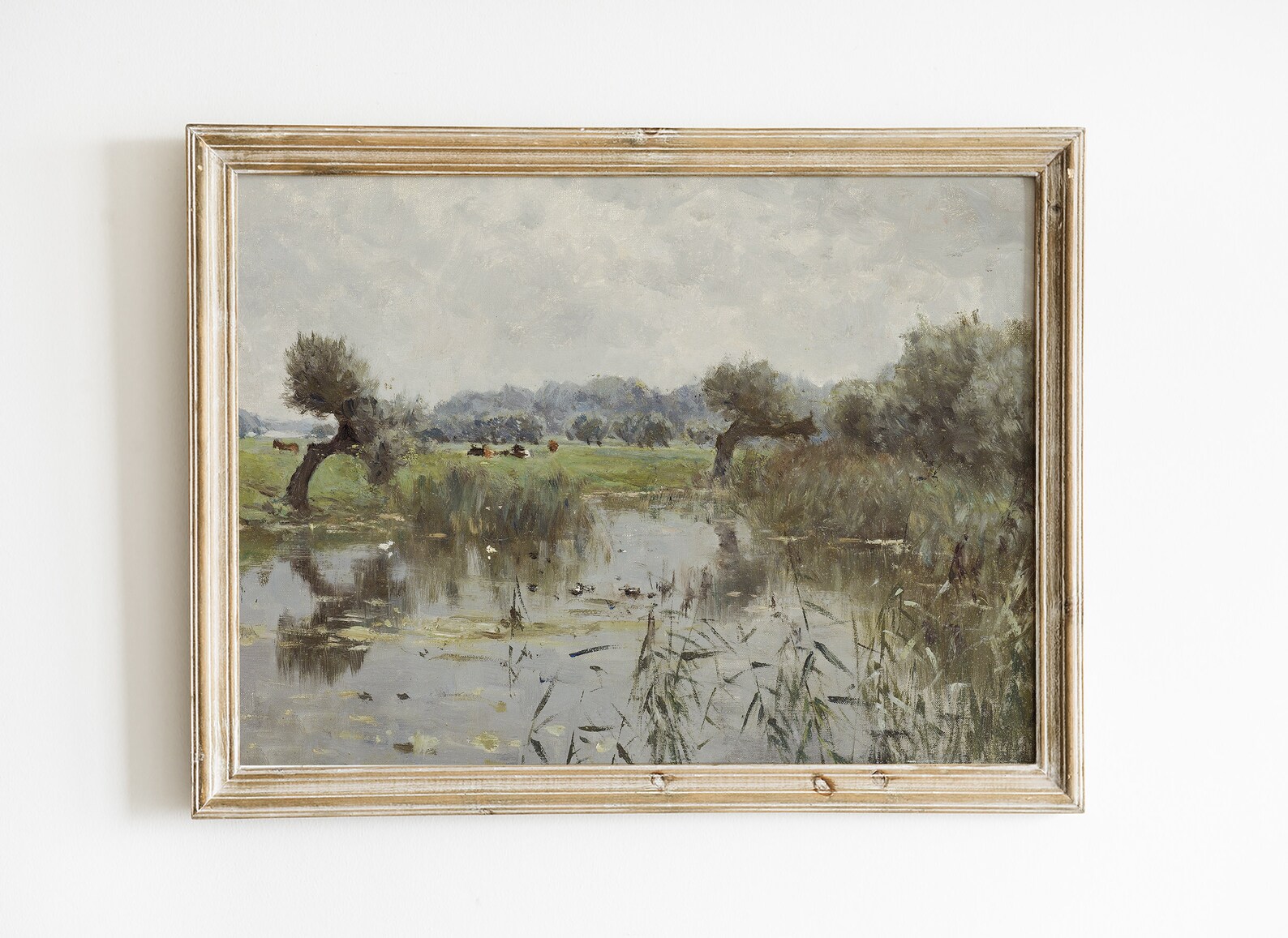 River Landscape Riverscape Painting Countryside Painting | Etsy