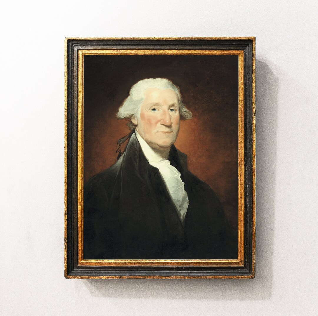 George Washington Print, US President Print, Washington Painting ...