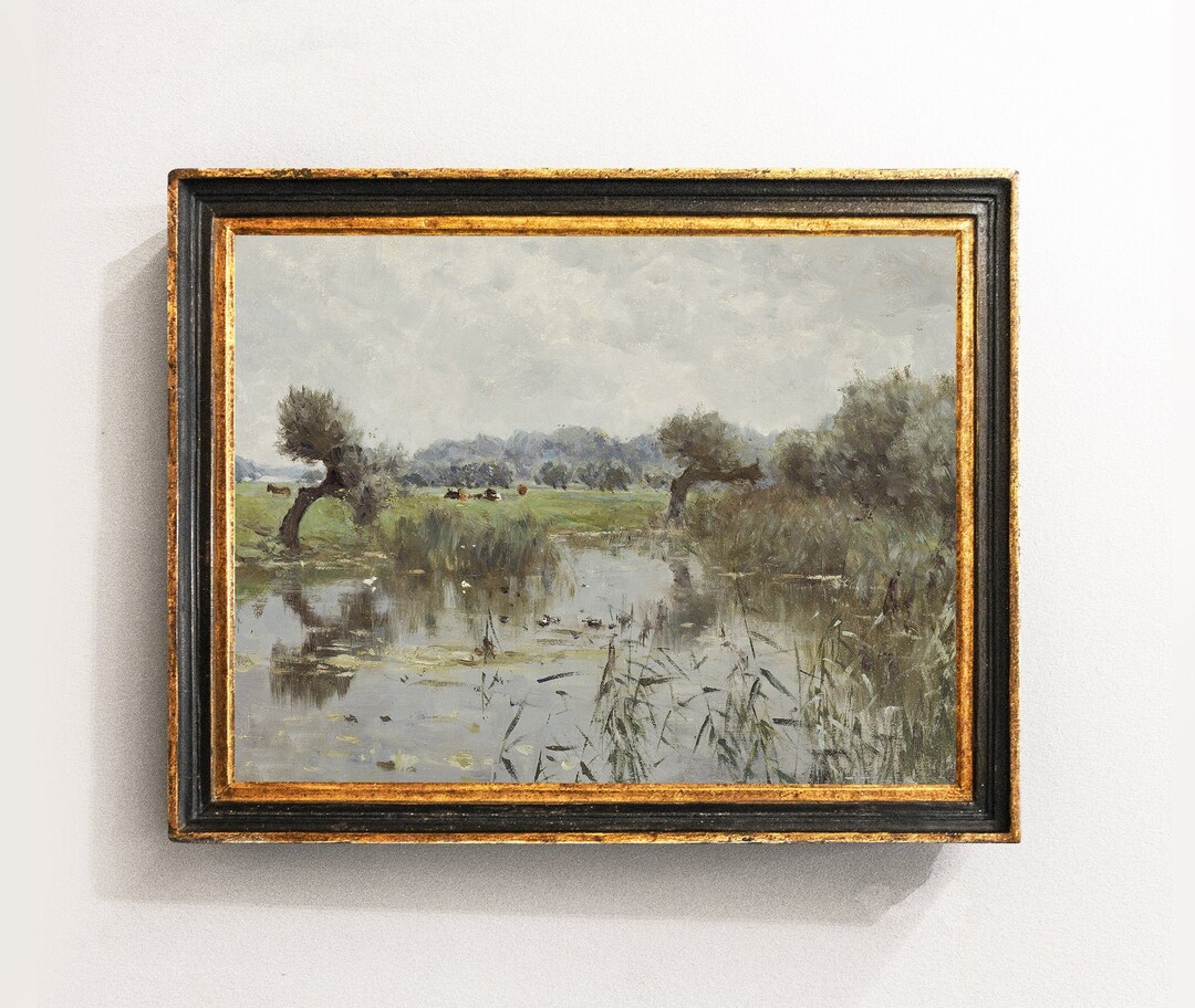 River Landscape Riverscape Painting Countryside Painting - Etsy