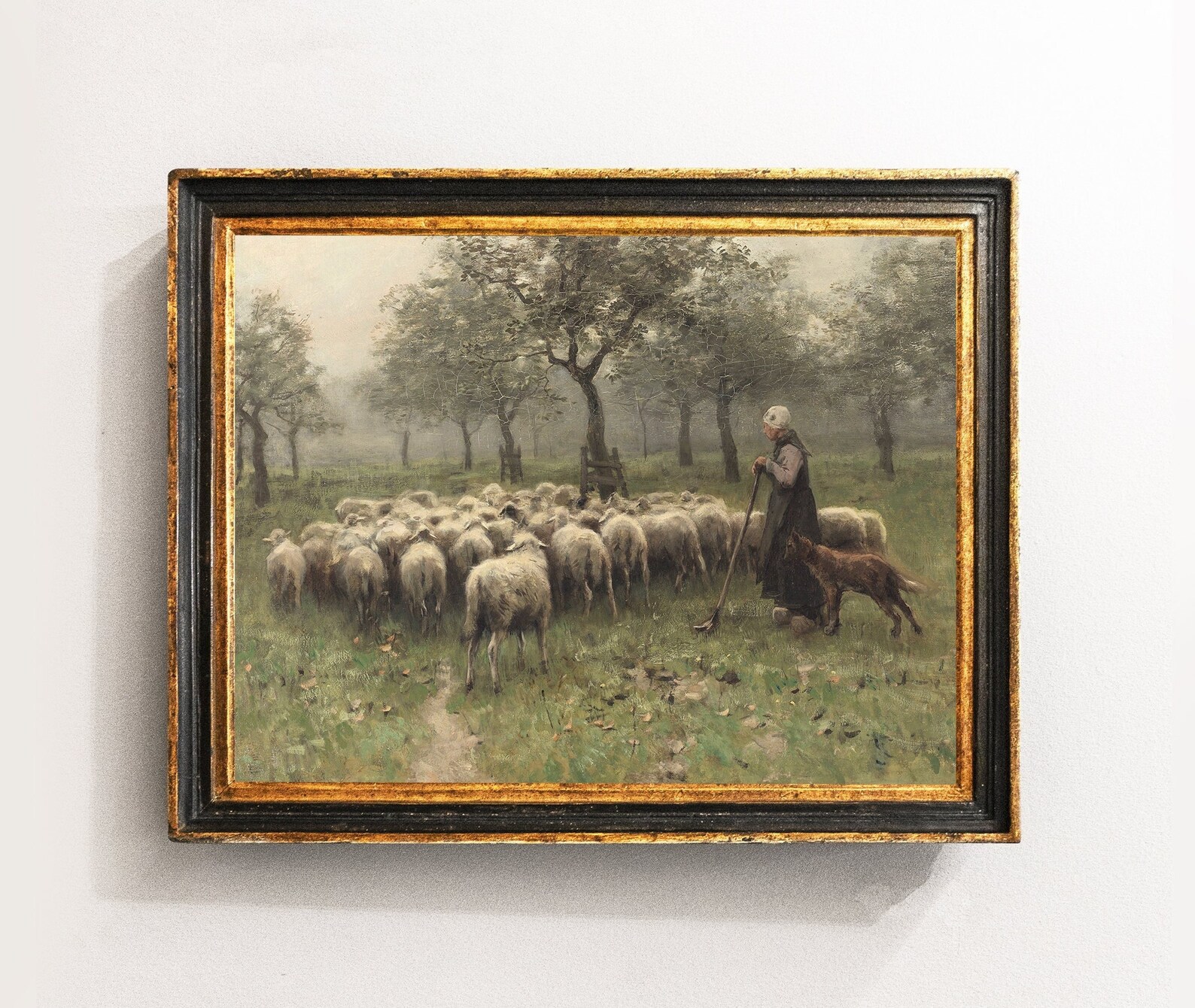 Sheep Painting Landscape Painting Sheep Meadow Farmhouse - Etsy