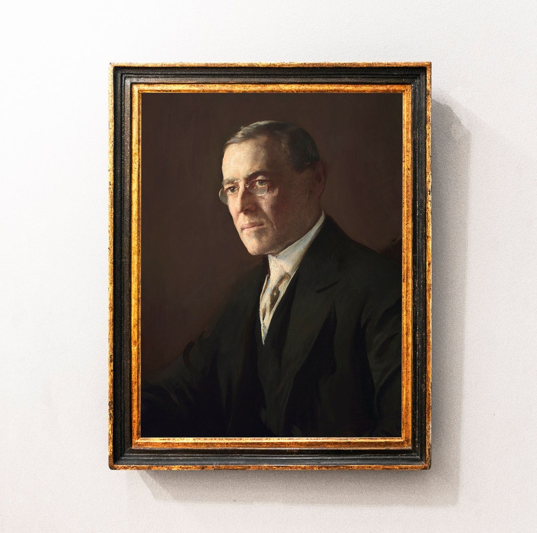 Woodrow Wilson Portrait, President Painting, US President Portrait ...