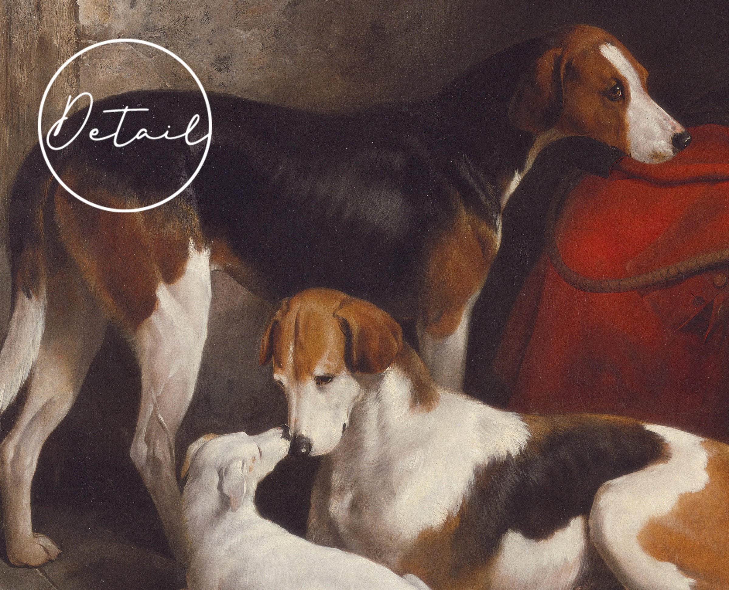 Dogs Painting Dog Vintage Print Antique Painting Animal | Etsy