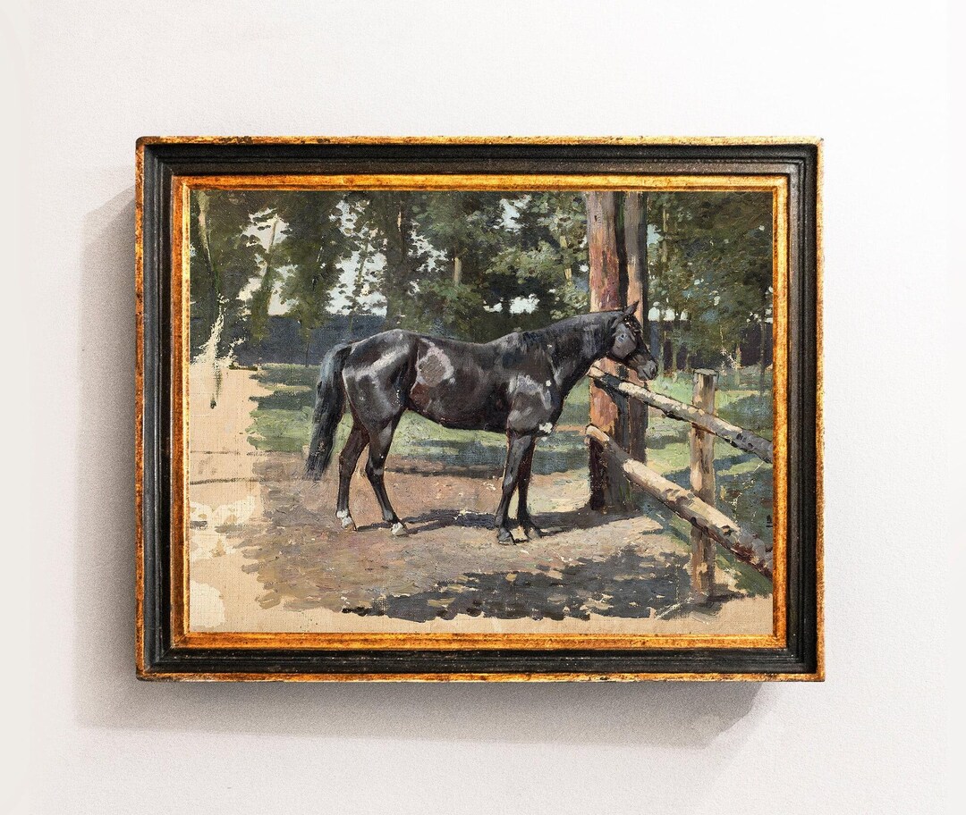 Vintage Horse Painting, Equestrian Art Print / P866 - Etsy