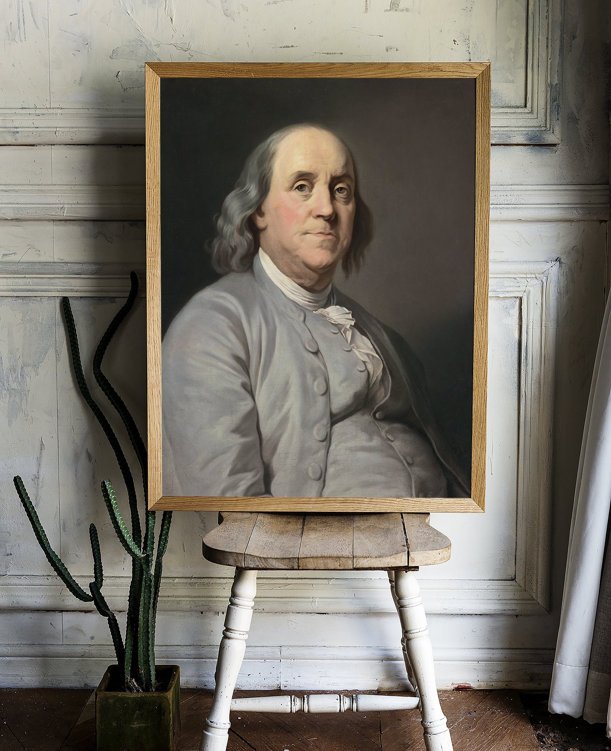 Benjamin Franklin Portrait President Portrait American - Etsy