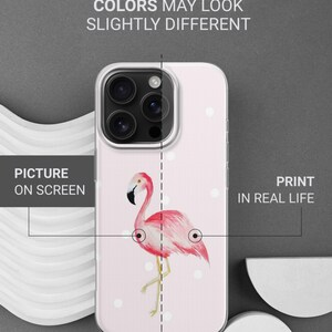 Pink Flamingo Phone Case Tropical Bird Cover for iPhone 15,14,13,6,7,8 ...