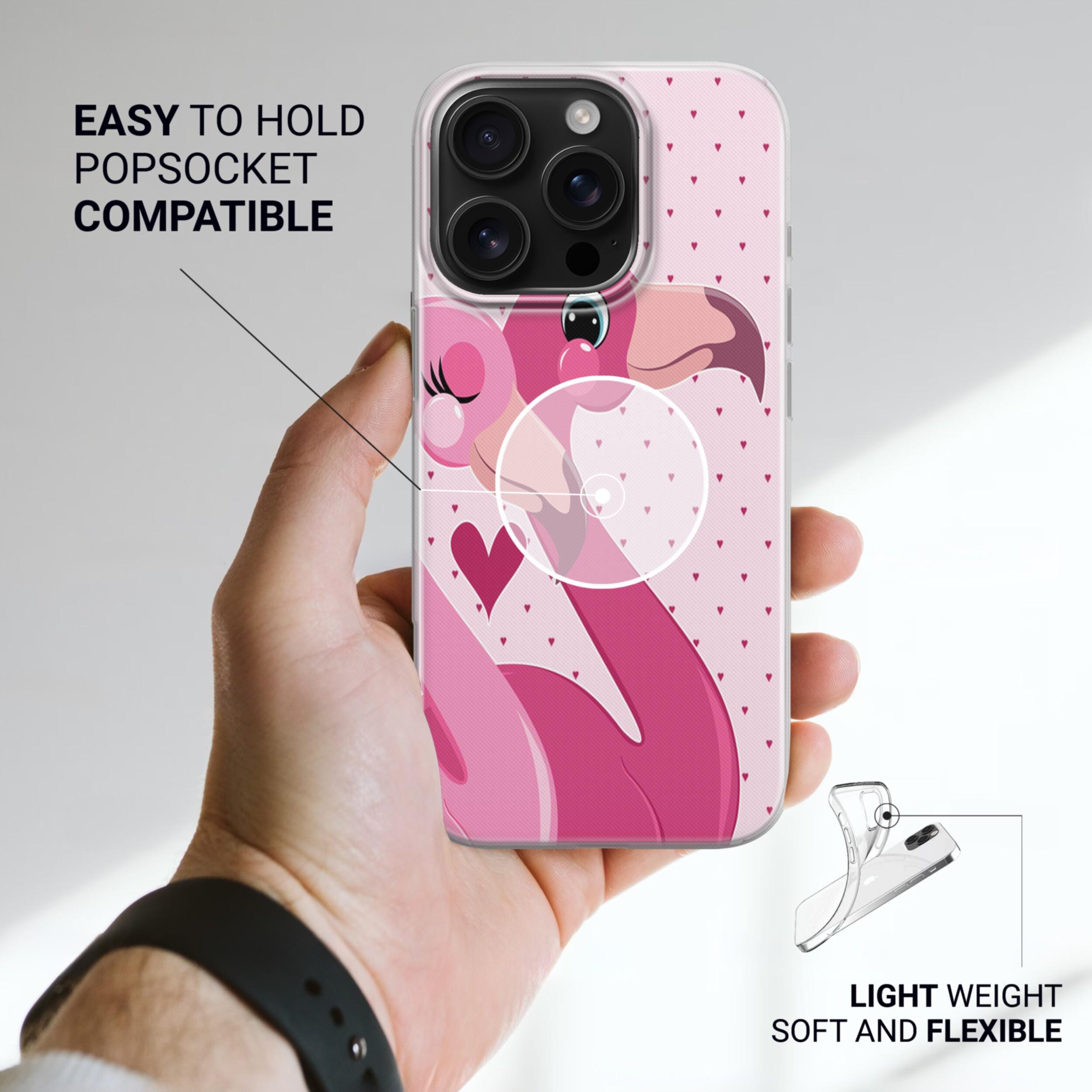 Pink Flamingo Phone Case Tropical Bird Cover for iPhone 15,14,13,6,7,8 ...