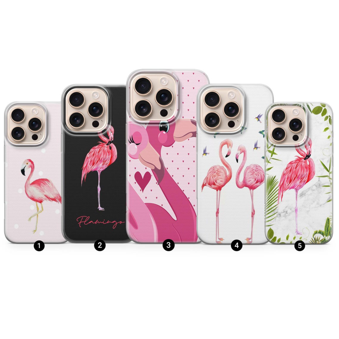 Pink Flamingo Phone Case Tropical Bird Cover for iPhone 15,14,13,6,7,8 ...