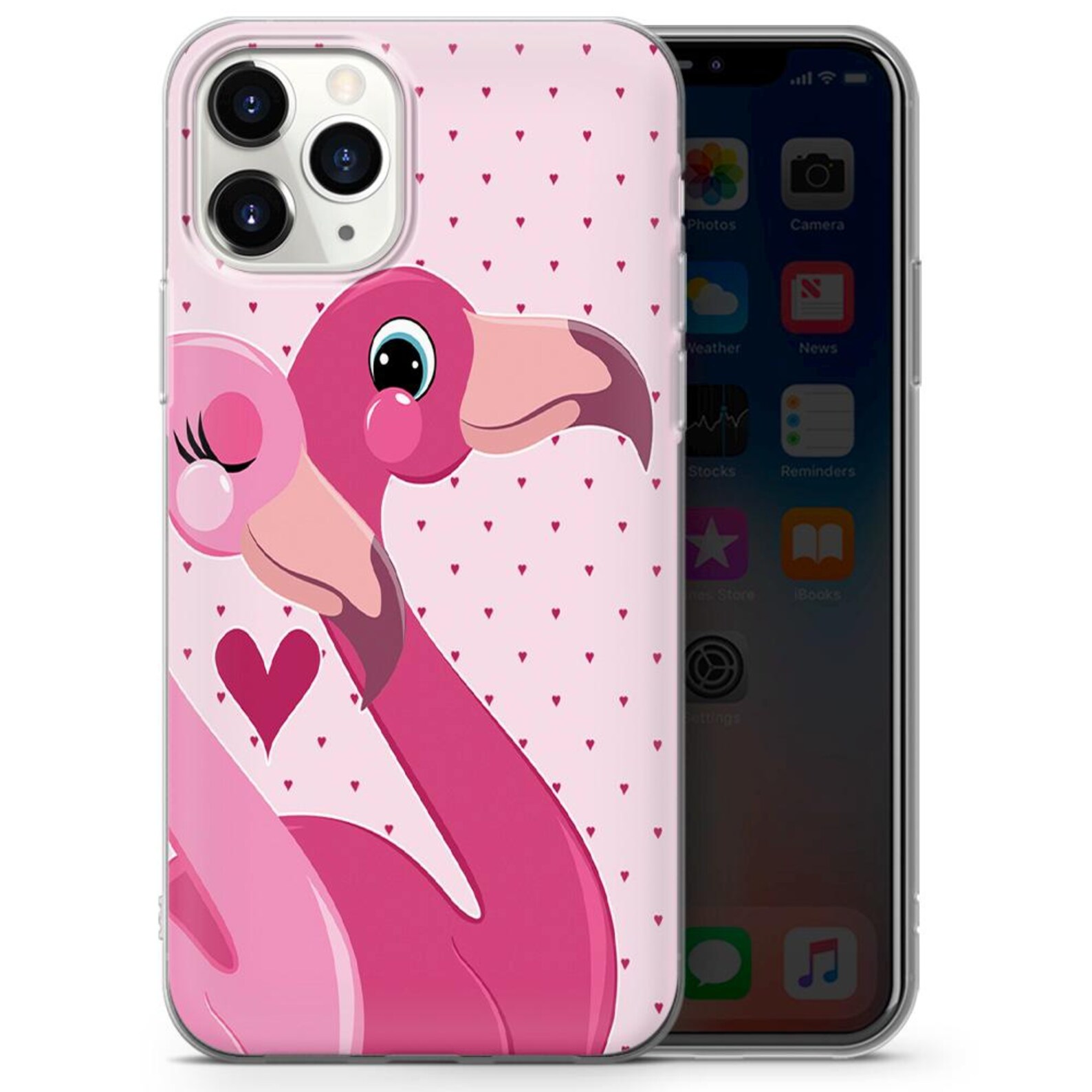 Pink Flamingo Phone Case Tropical Bird Cover for iPhone 15,14,13,6,7,8 ...