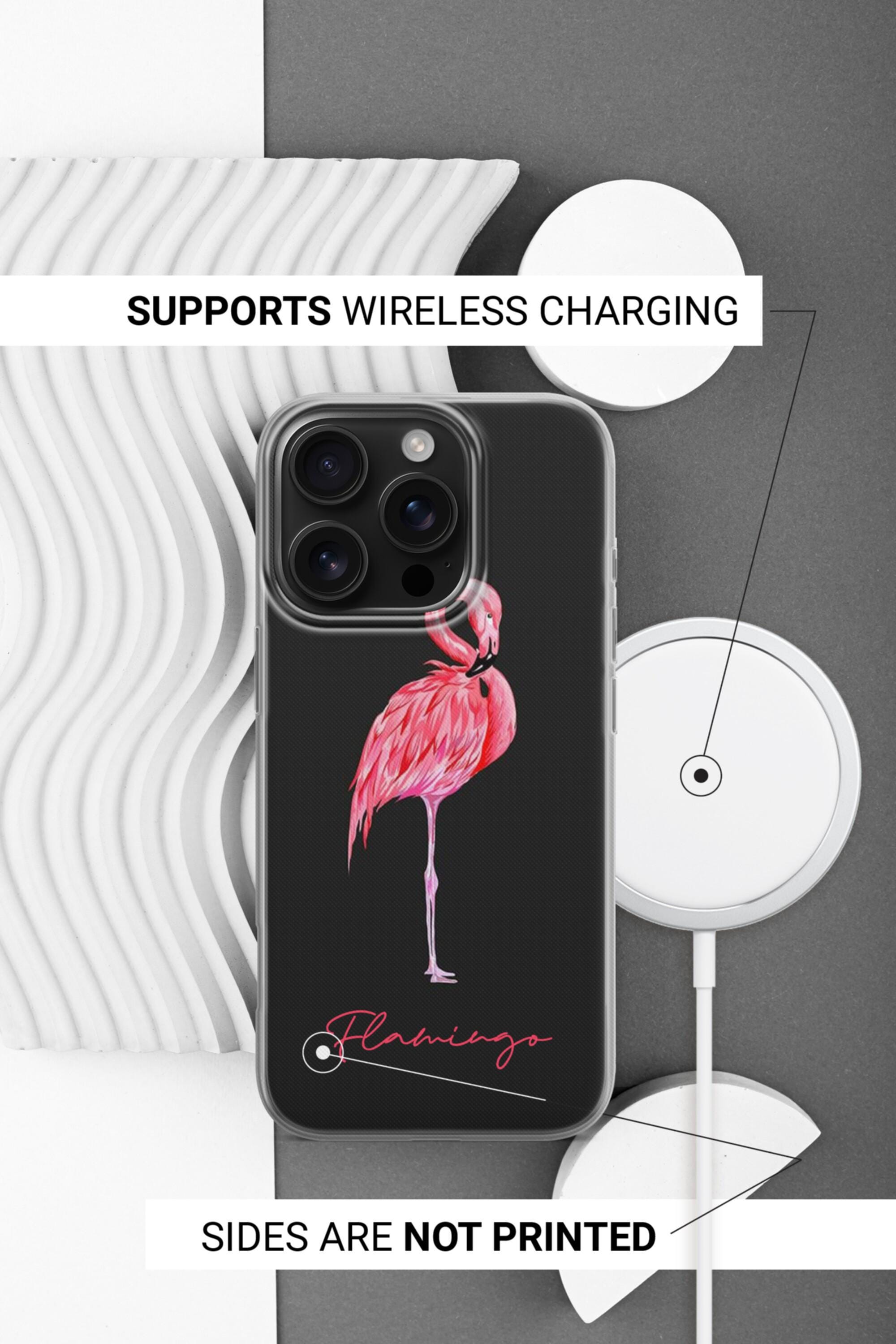 Pink Flamingo Phone Case Tropical Bird Cover for iPhone 15,14,13,6,7,8 ...