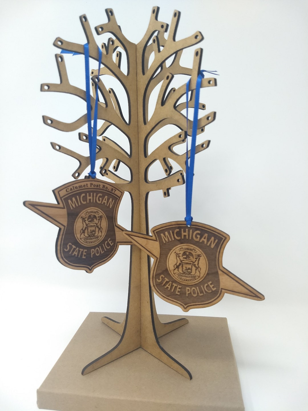 Michigan State Police Personalized Wooden Ornament. Post/ No Post. Gift ...