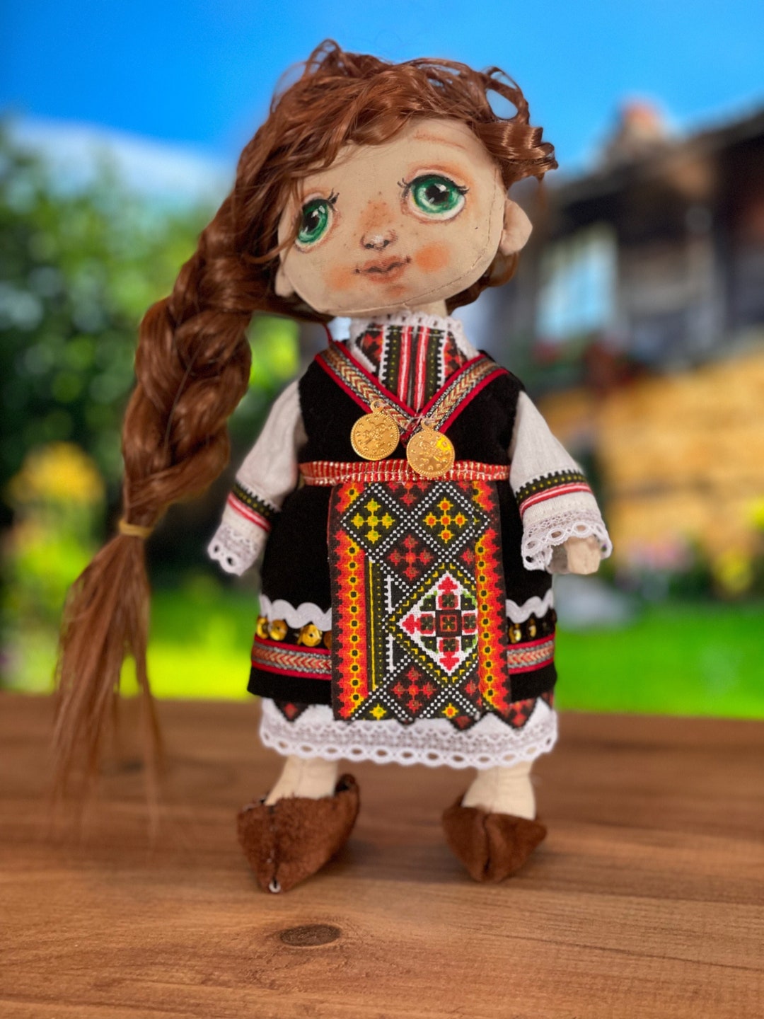 Cute Handmade Vintage Rag Doll in Traditional Slavic Dress - Etsy