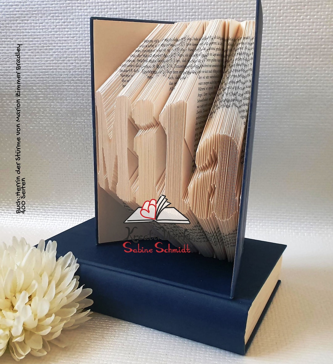 Folded Book With Name (example) - Etsy