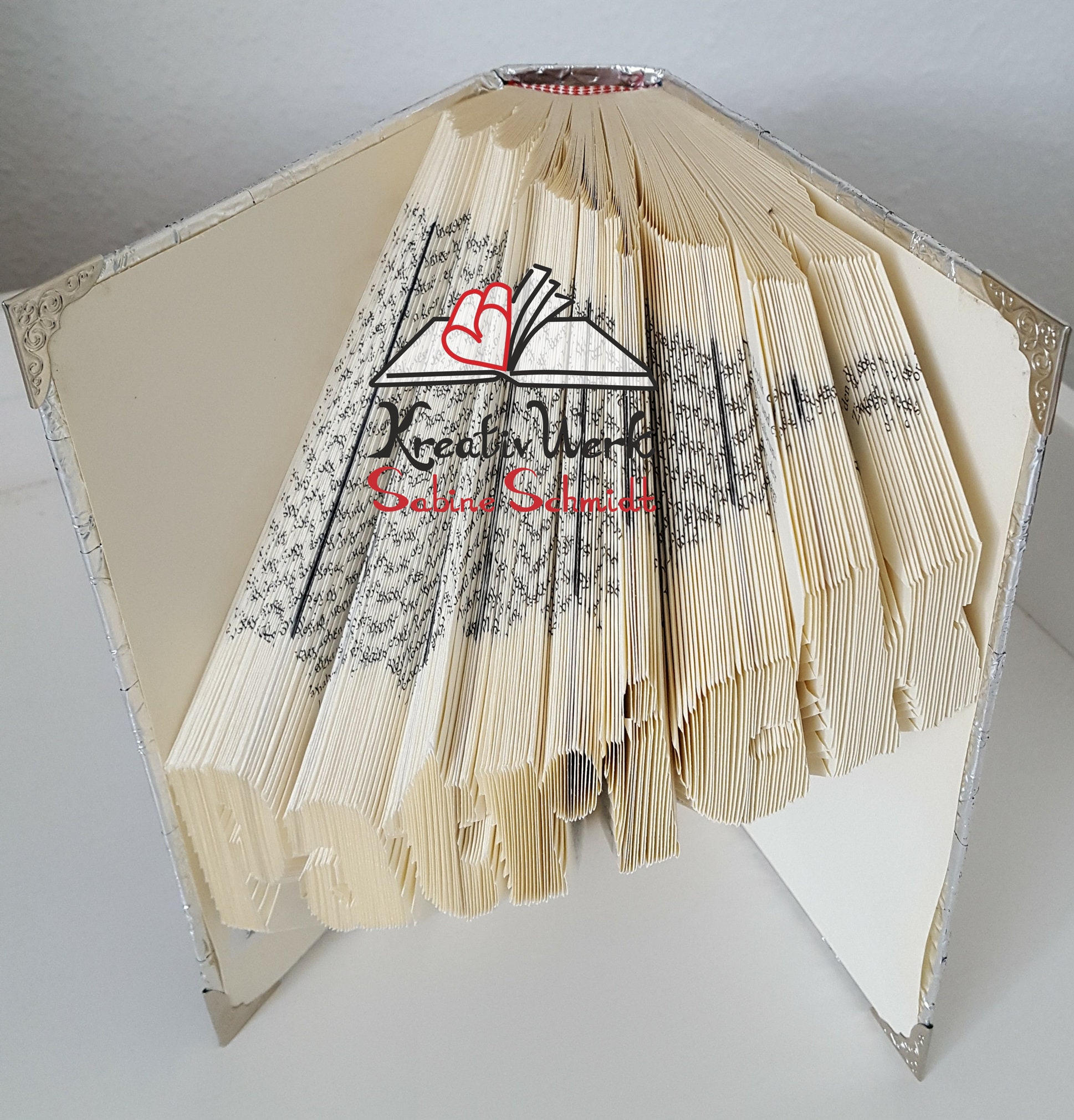 Libro doblado con nombre ejemplo - Etsy México